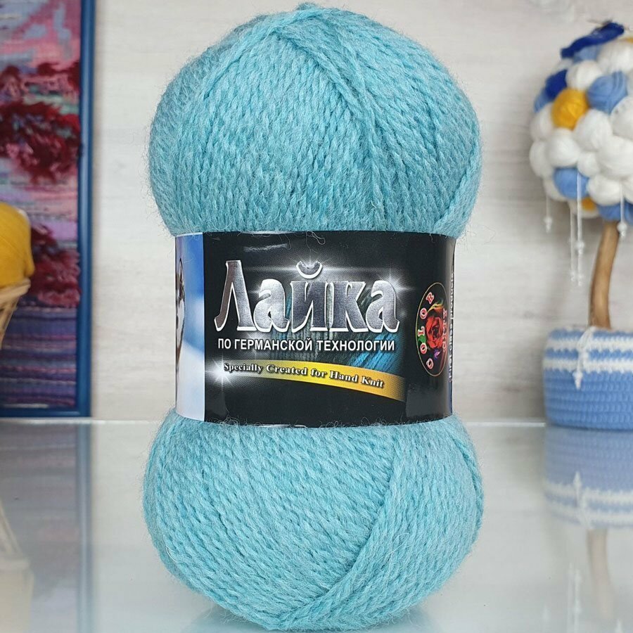 Пряжа Color City лайка 306 океан (5 мотков)