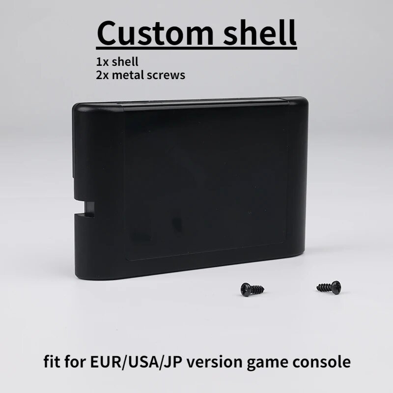 Черный пластиковый чехол для Sega Genesis MegaDrive MD Custom shell