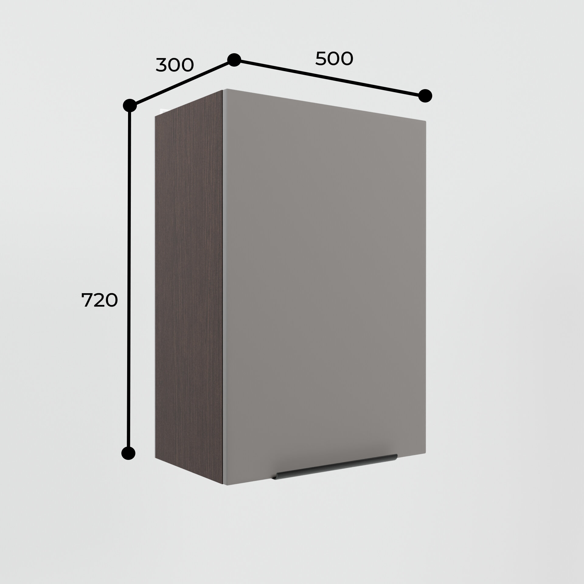 Кухонный модуль шкаф МДФ 500*720*300