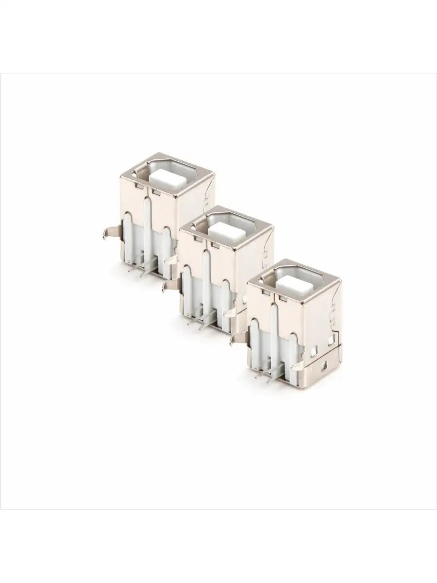 Разъем USB, тип B, B-1J ( Гнездо для установки на плату принтера ) 3 шт.