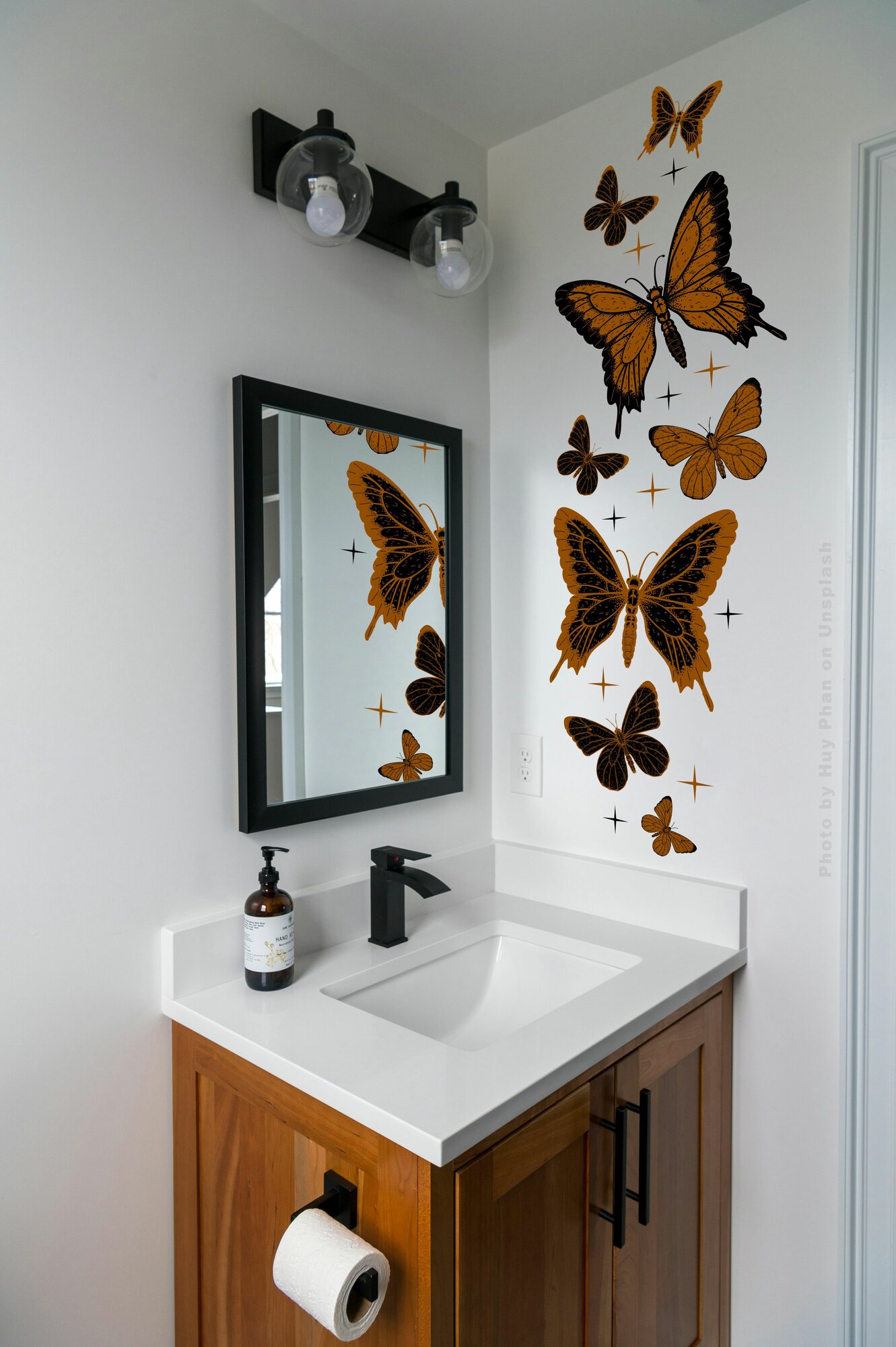 Интерьерная наклейка СВЕК "Бабочки", влагостойкая, гладкая, 34х120см