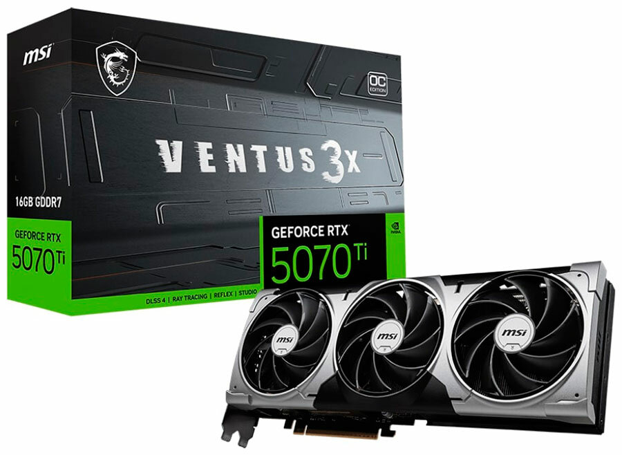 Видеокарта MSI GeForce RTX 5070 Ti 16G VENTUS 3X OC