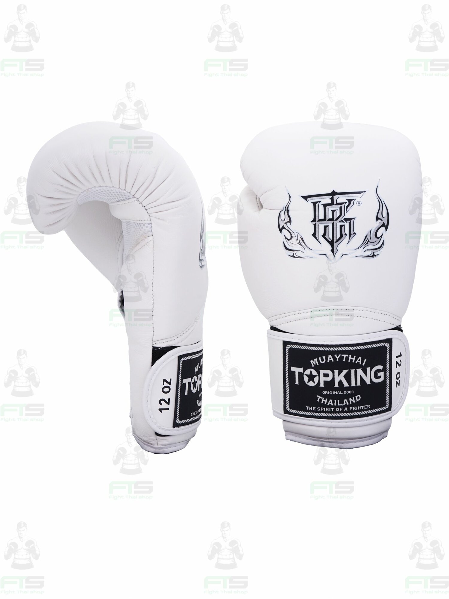 Боксерские перчатки Top King Boxing 12 унций белые Super Air TKBGSA