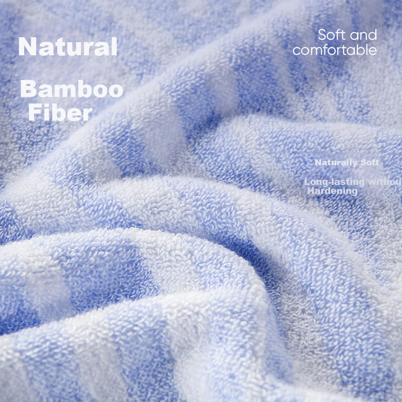 Jieyu Bamboo Cotton Bath Towel 370g A-class Antibacterial Soft Absorbent Home Use Towel 140*70cm