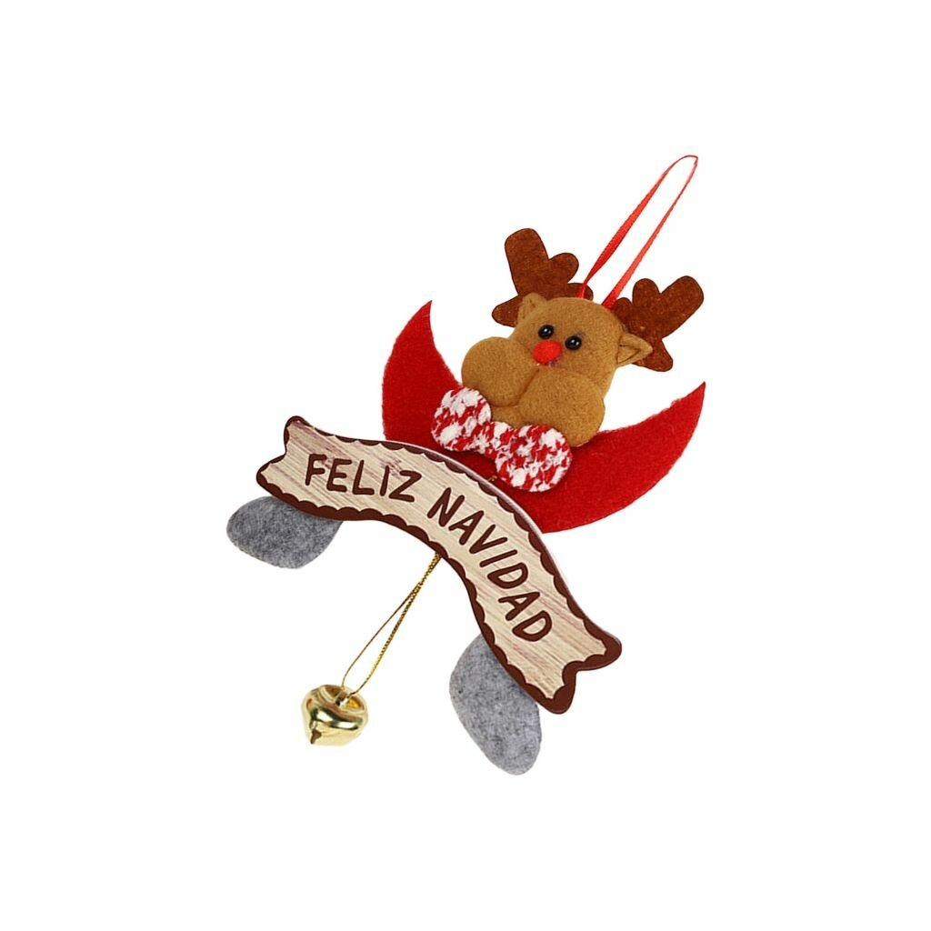 Милые мультяшные рождественские украшения-колокольчики, лось