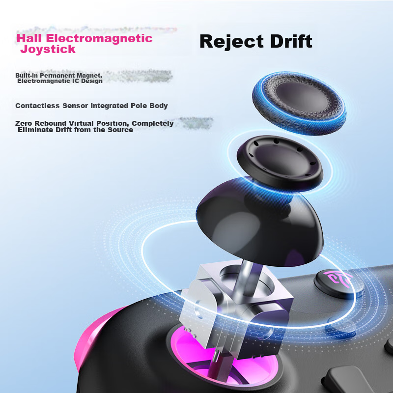 Yishuma Jueying X05 Wireless Game Controller Bluetooth Compatible with Xbox, Genshin Impact, Switch, Apple Computer, Steam, Android Tablet, PC, Zero Black Myth： Wukong, Genshin Impact, Rose Black