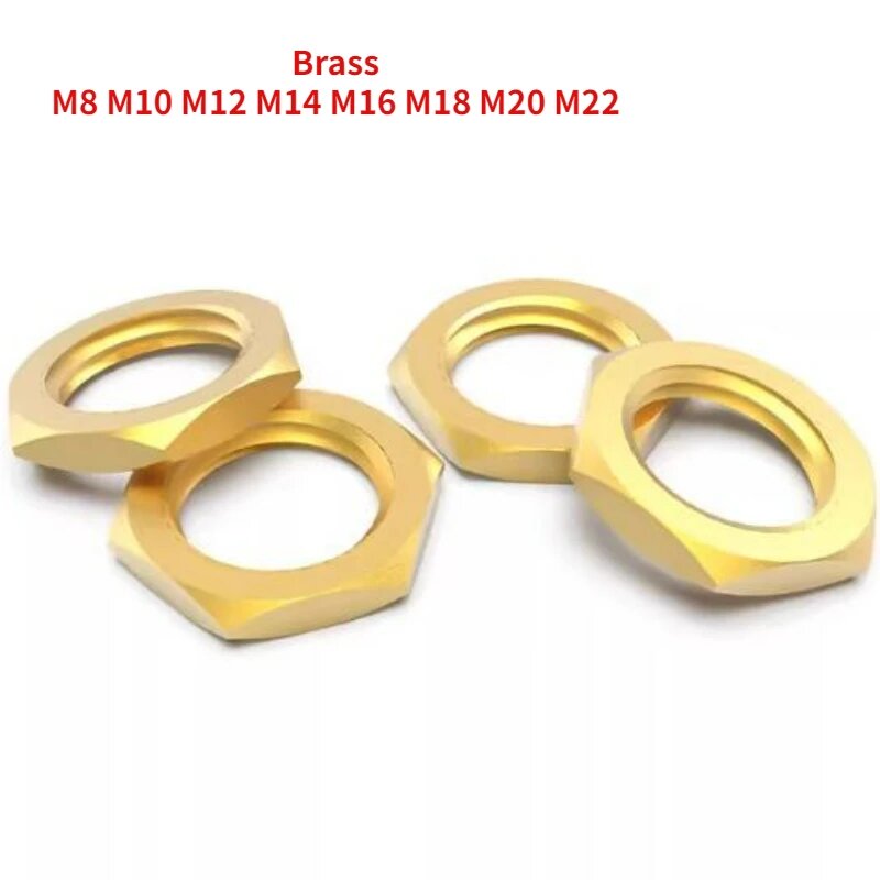 GB808 латунные гайки M8-M22 M8x1.25x3mm-30pcs