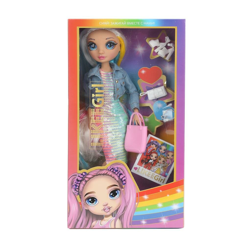 Кукла+ реалистичные глаза, 32 см. руки и ноги сгибаются, аксесс. Likee Girl LG-RH-01-BB