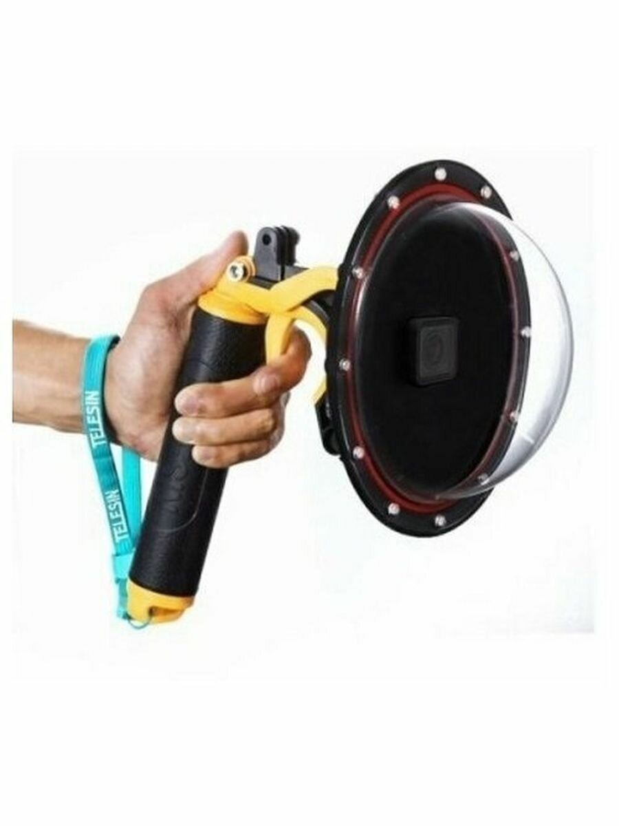 Купол Dome Port, аквабокс для экшн-камеры GoPro 5 6 7, ручка-поплавок в комплекте