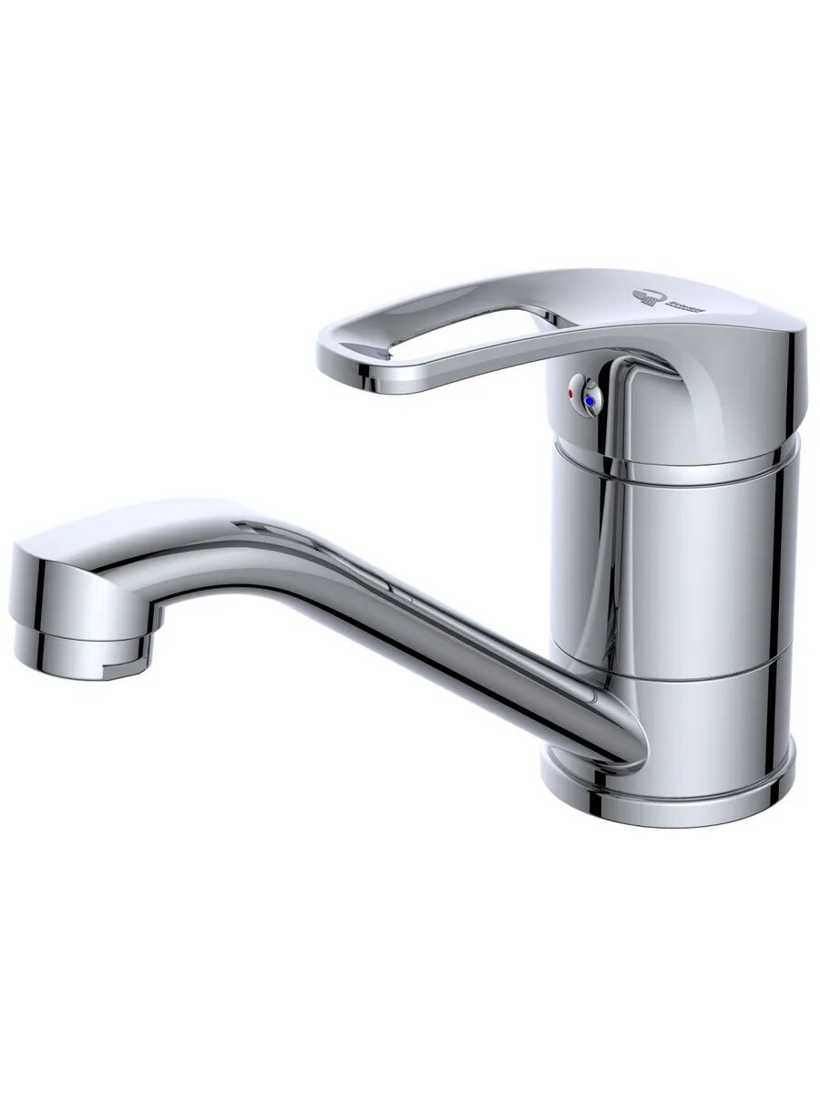 Смеситель для кухни ECONOCE серия 670, Длинный L-образный поворотный излив, хром (EC0671)