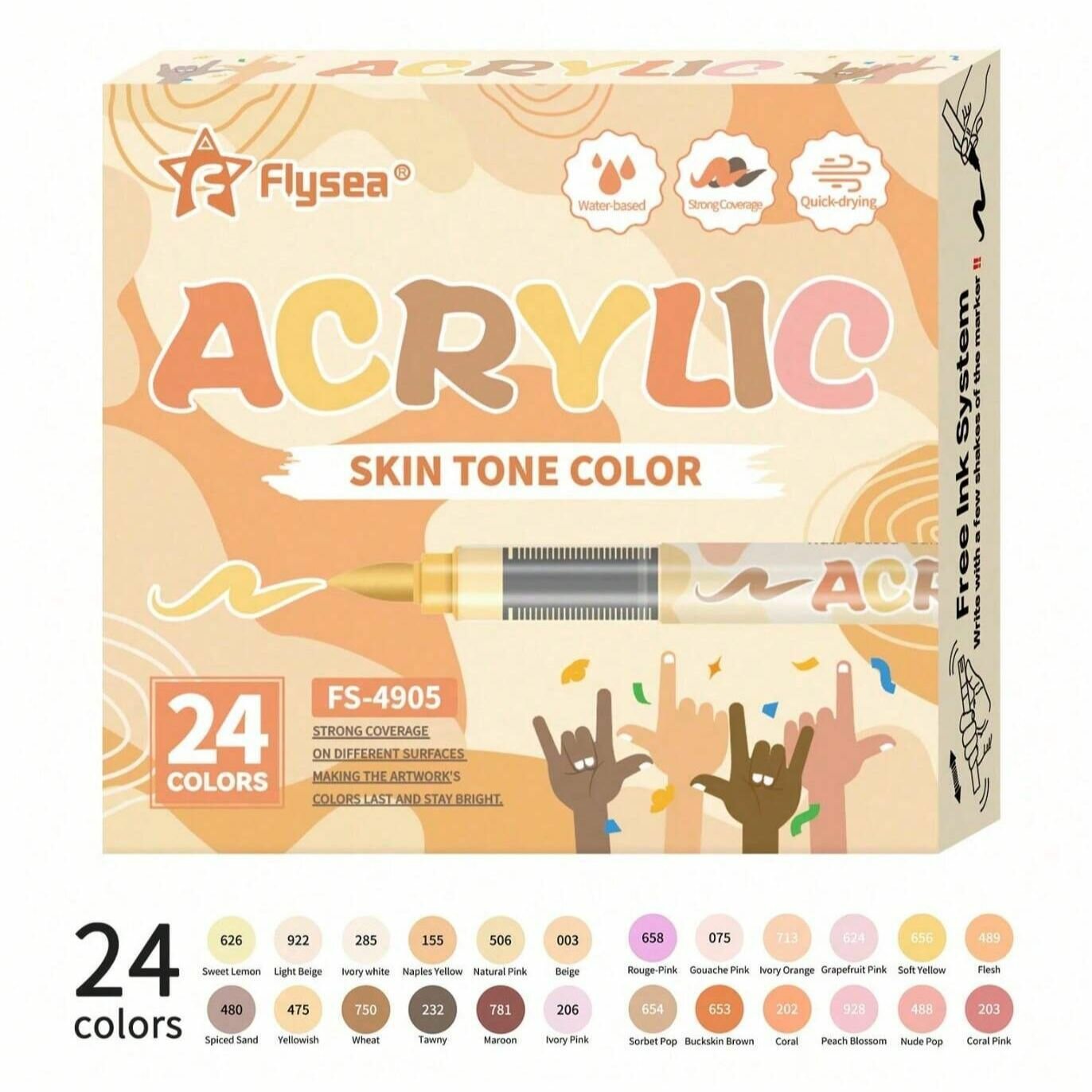 Набор маркеров серии skin tone