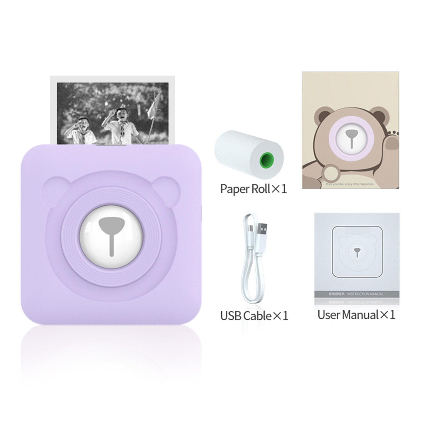 Перипаж мини-карманный карманный тепловой принтер беспроводной принтер BT Pictue Photo Метка Memo Pryppat Printer Phot