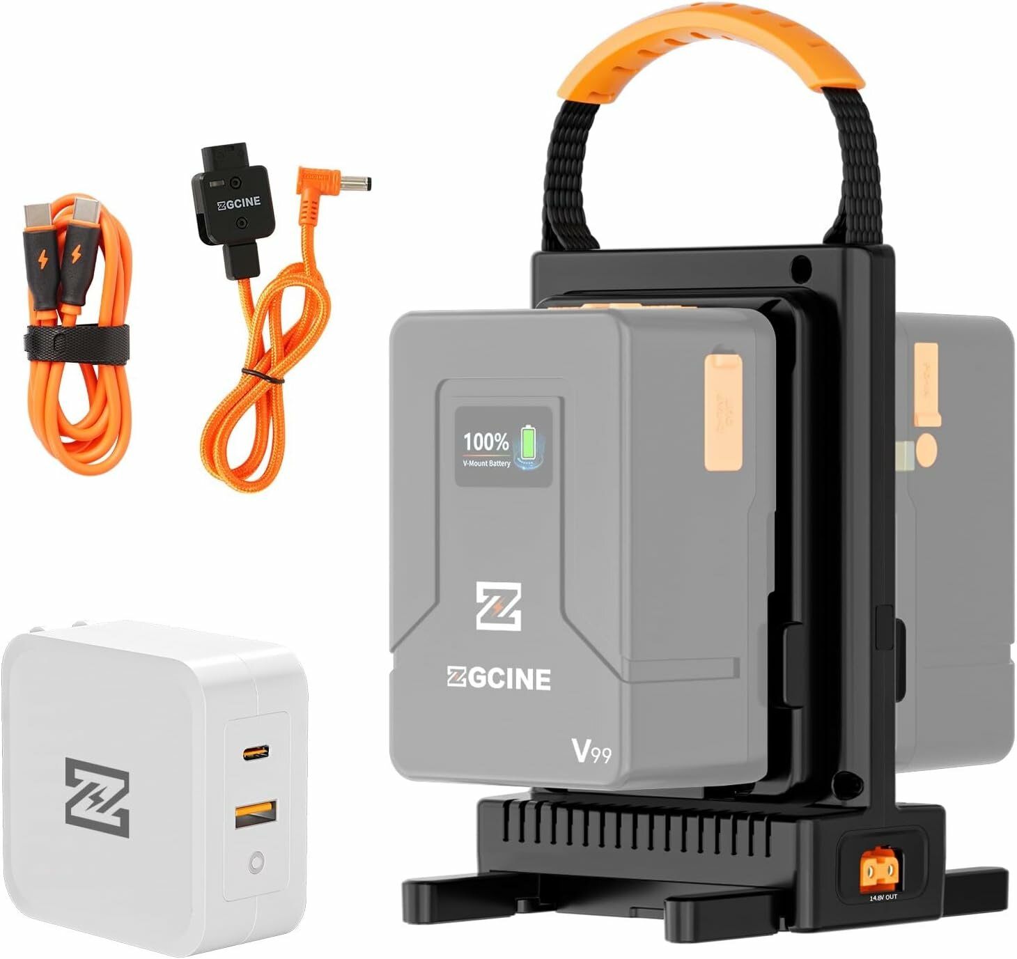 ZGCINE VM-C2 Kit Компактное двухканальное зарядное устройство для V-mount аккумуляторы
