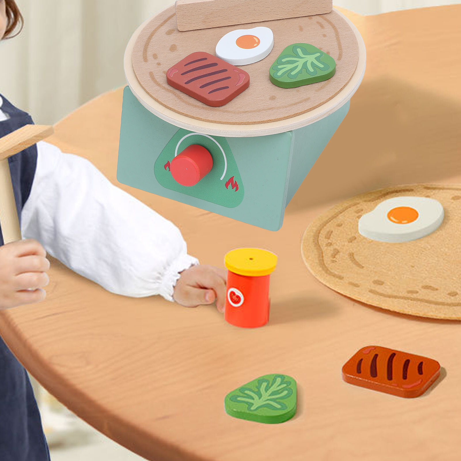 Детский игрушечный набор «Блины» Имитация деревянной детской ролевой игры «Еда», развивающая игрушка для детей старше 3 лет