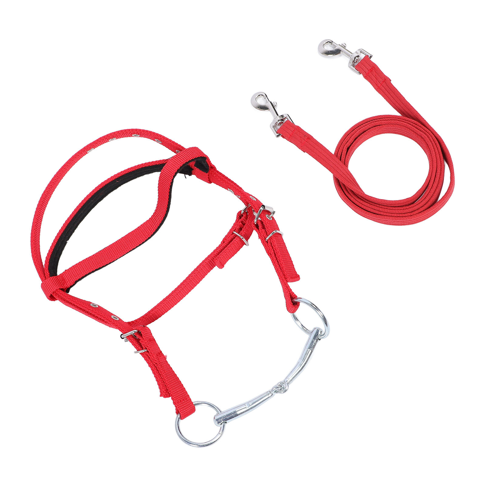 Вожжи для уздечки из нейлона, стильные, регулируемые, для верховой езды, красные, размер S (для пони ростом до 1,3 метра в холке)