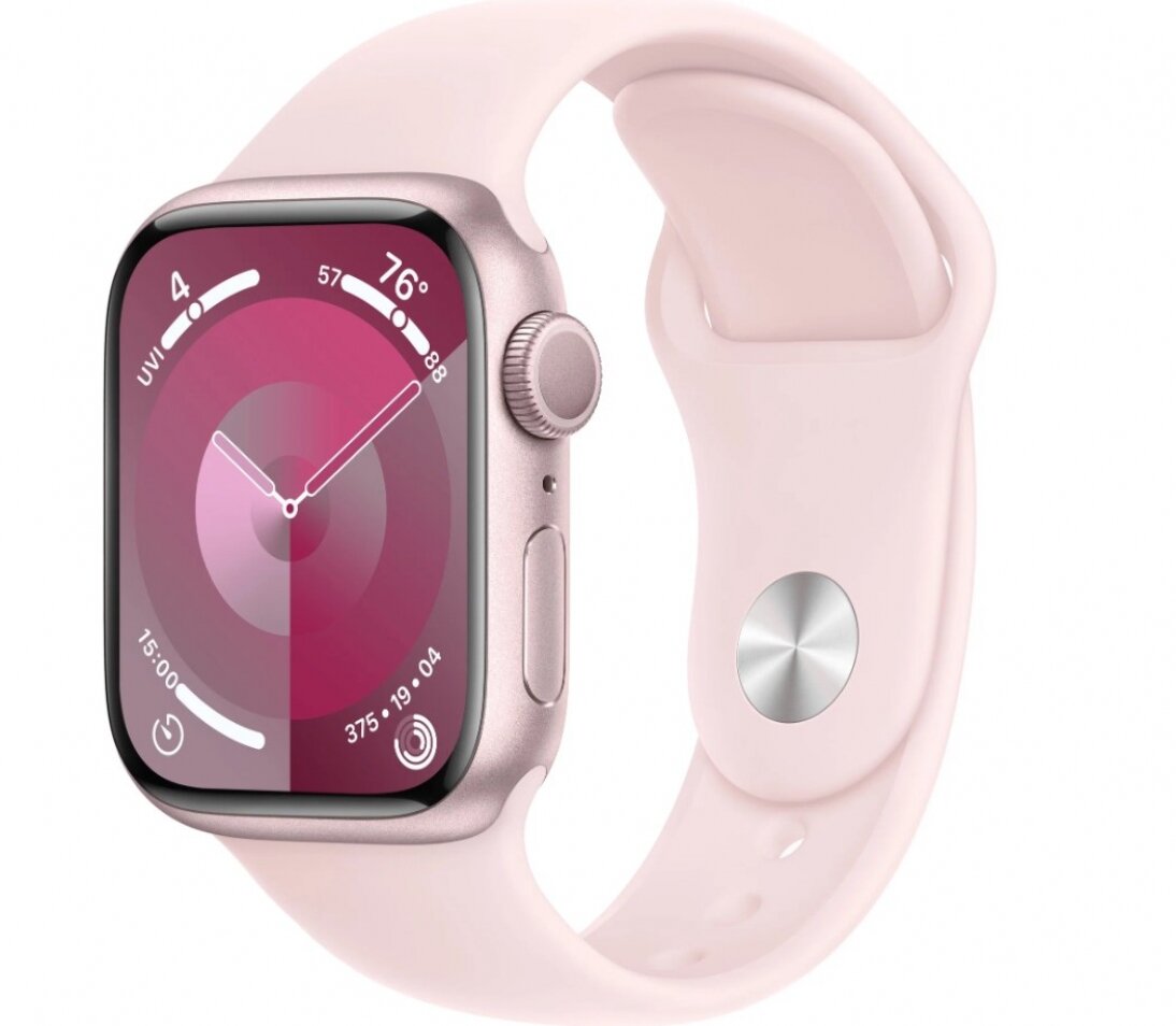 Умные часы Apple Watch Series 9 45mm Aluminium Case, Pink Sport Band S/M