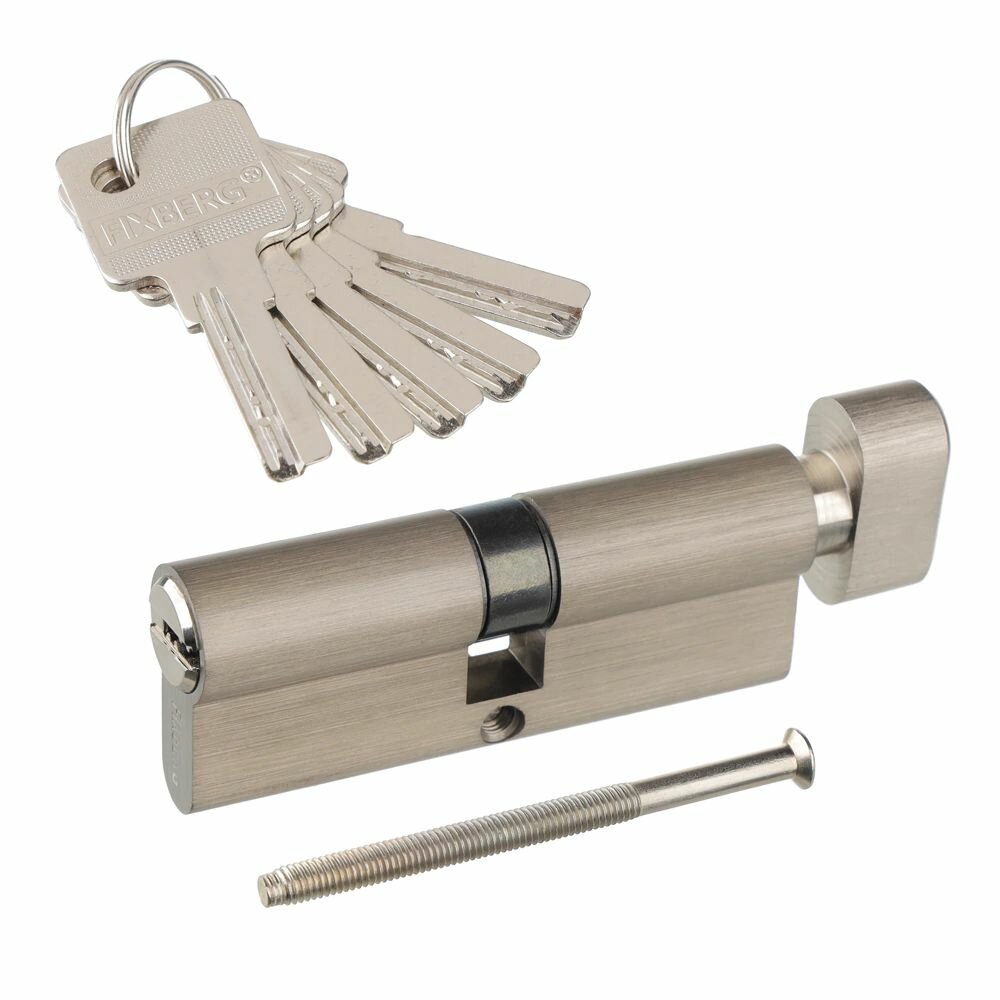 Цилиндр для замка 40х40 мм ключ-завертка цинк никель