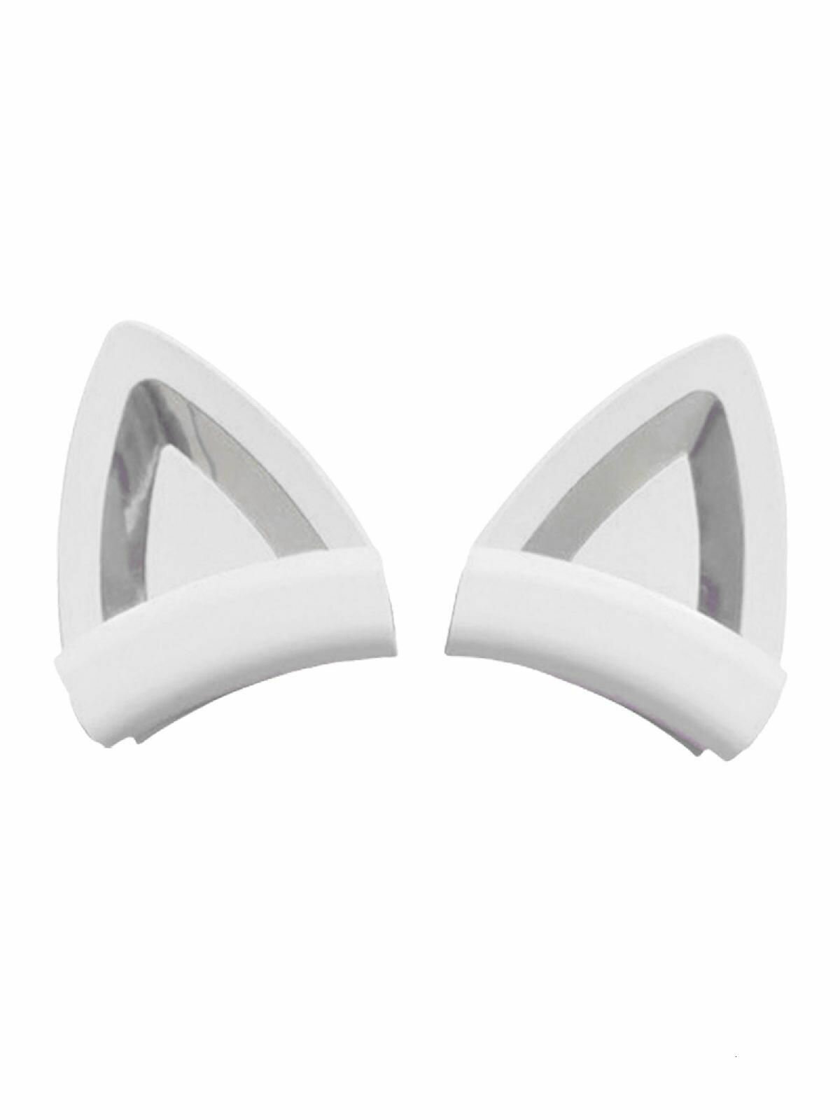 Запчастьдляаудиотехники, Наушники с кошачьими ушками, декоративные аксессуары для гарнитуры-белый