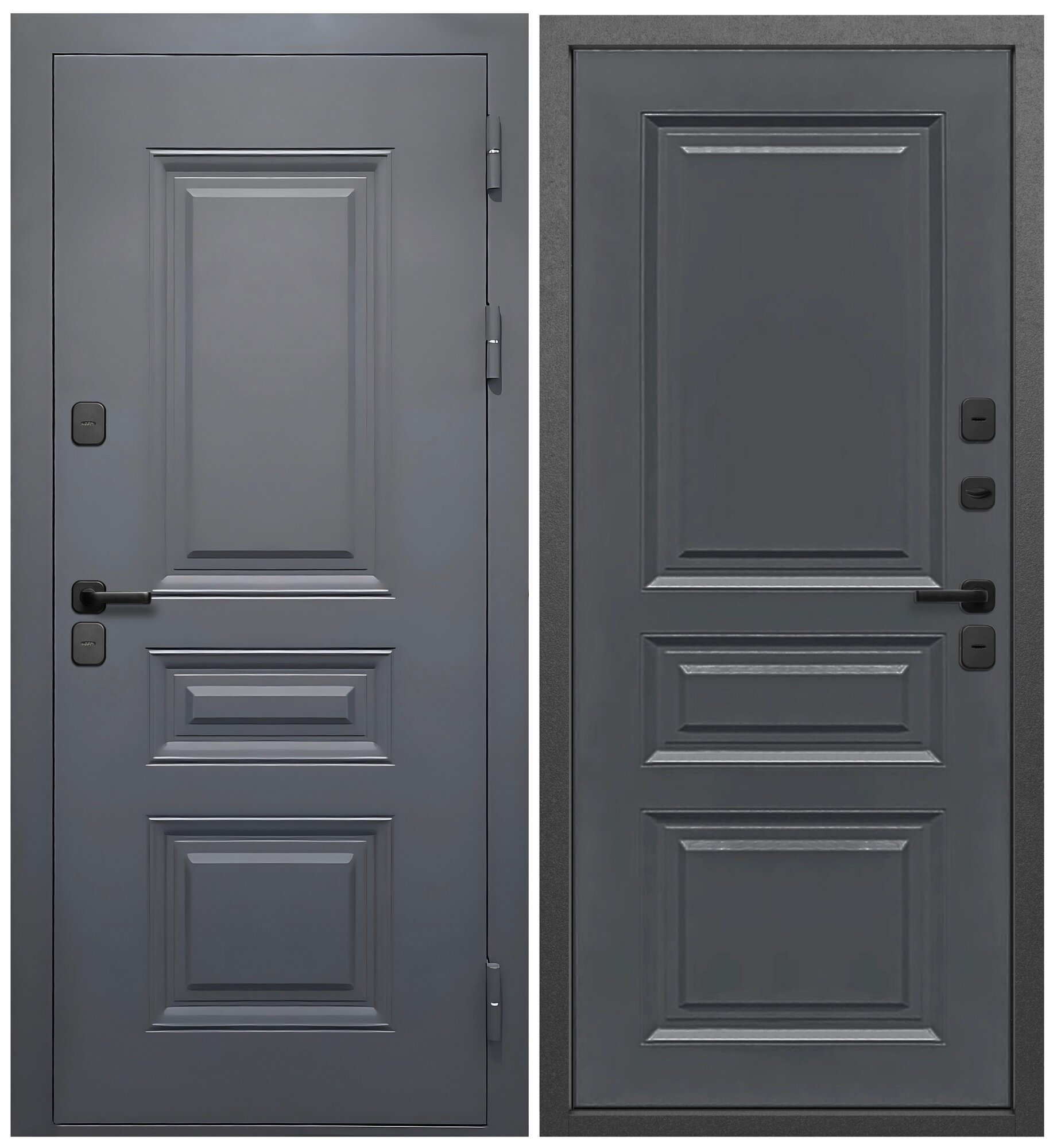 Входная дверь с Терморазрывом Luxor Termo Классика Сатин Графит (960мм) правая