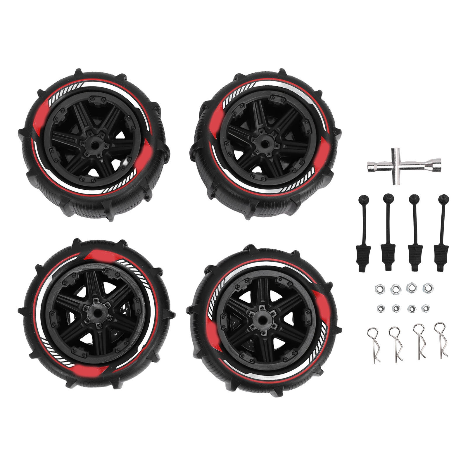 4 шт. 12-мм шестигранные шины для радиоуправляемых моделей WLtoys 144001 144010 144011 144016 масштаба 1/14 1/16, размер 3,37x2,11 дюйма