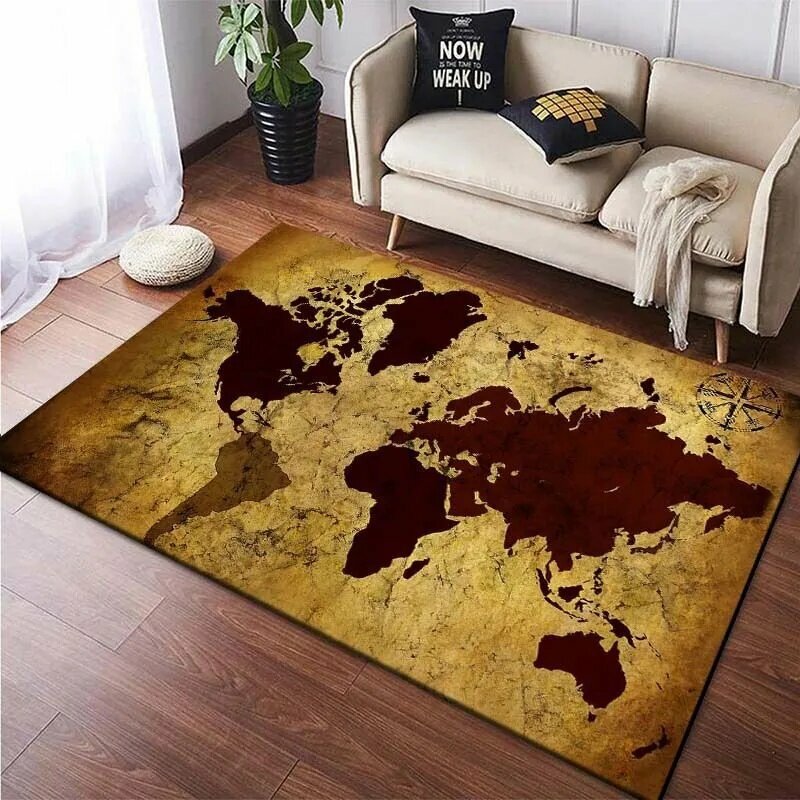 Ковер Винтажная карта мира 150x200 см