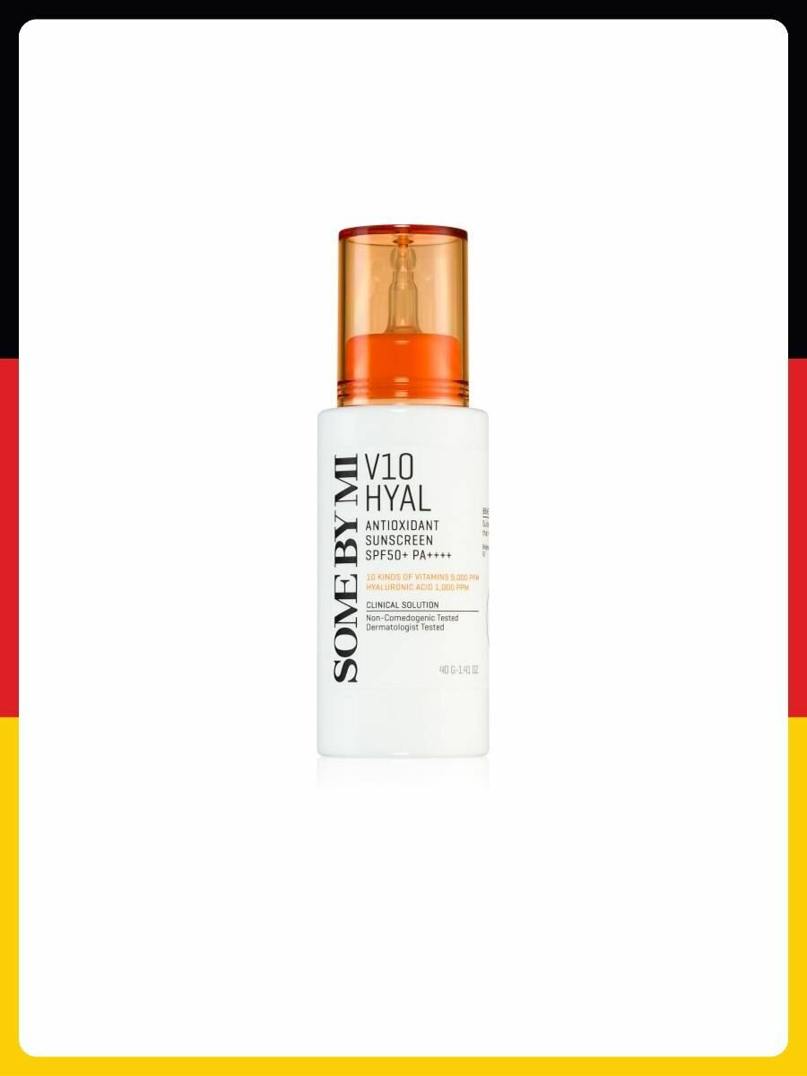Средство солнцезащитное Some By Mi V10 Hyal Antioxidant Sunscreen intensive soothing and protective cream SPF 50, 40 мл