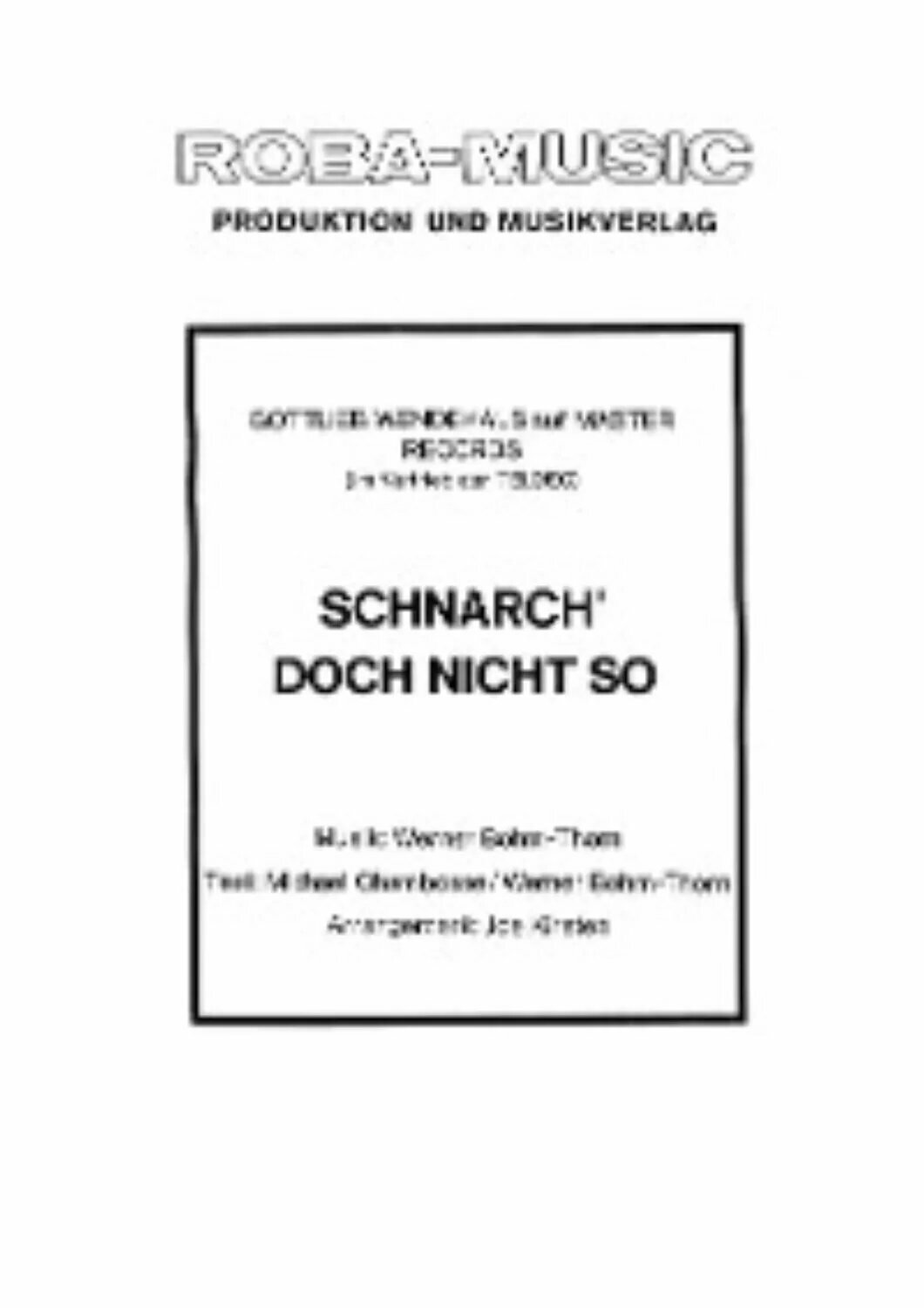 Schnarch' doch nicht so [Цифровая книга]