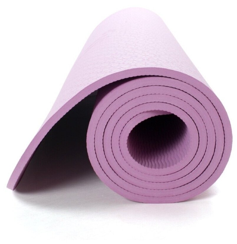 Коврик для йоги и фитнеса TPE 183*80*0,8 см, фиолетовый