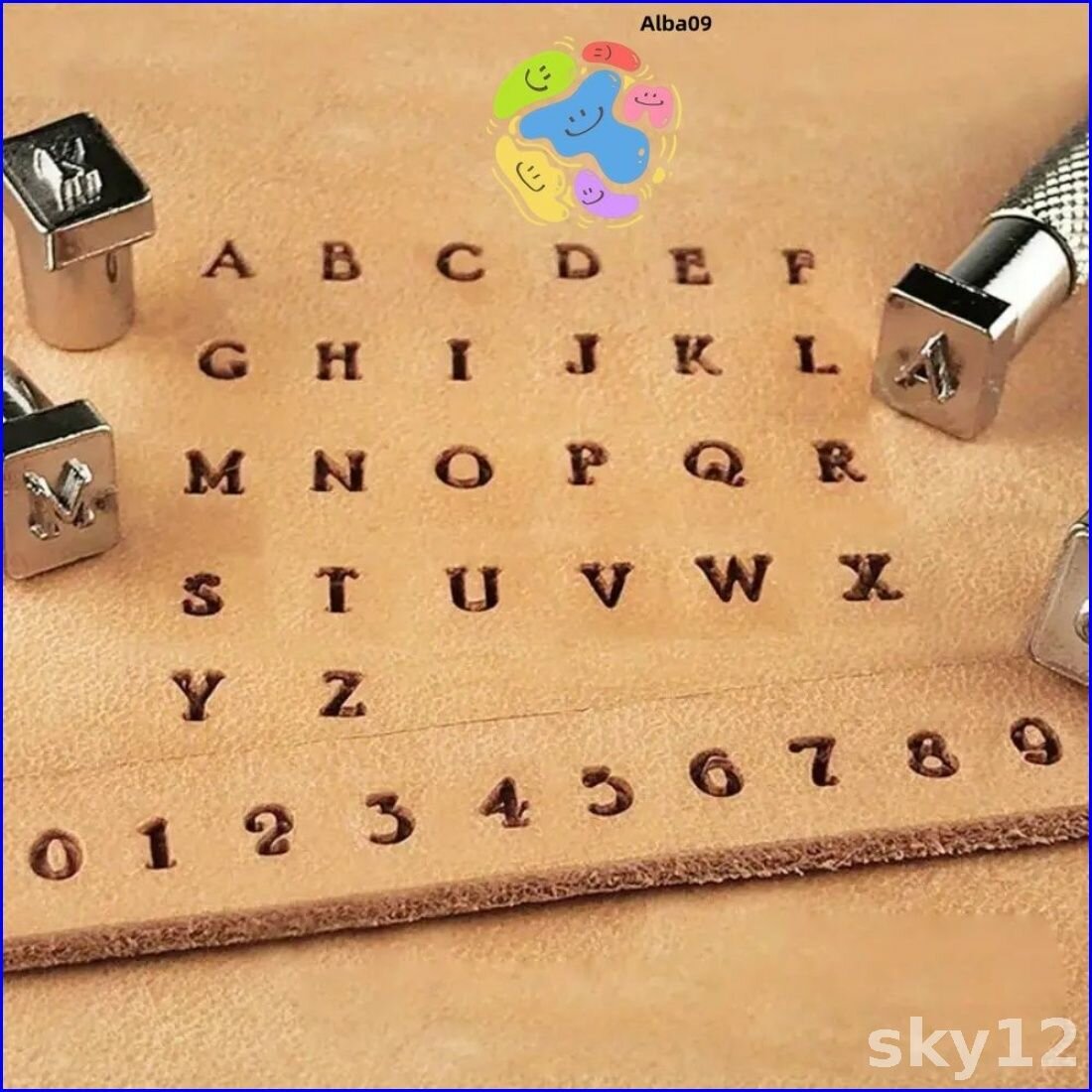 Всего 36шт кожаные инструменты для тиснения, высота шрифта 3,5 мм, цифры + буквы, тисненые штампы для кожи