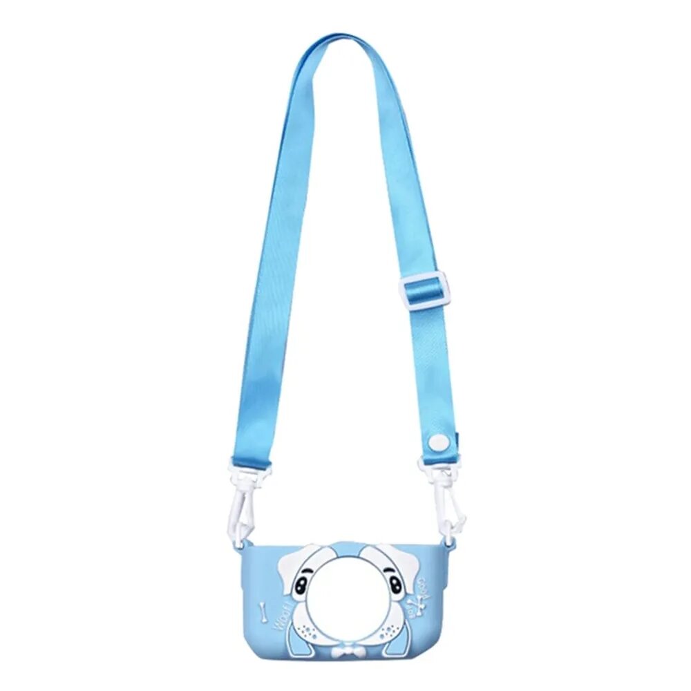 Силиконовый защитный чехол для детского фотоаппарата-синий-dog