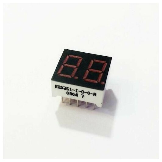 E20361-I-0-0-R Индикатор 2-разрядный 7-сегментный (Общий анод)