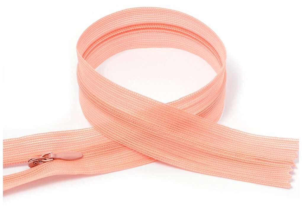 Молния неразъемная MaxZipper пласт. потайная №3 50см цв. F151 лосось уп.50шт