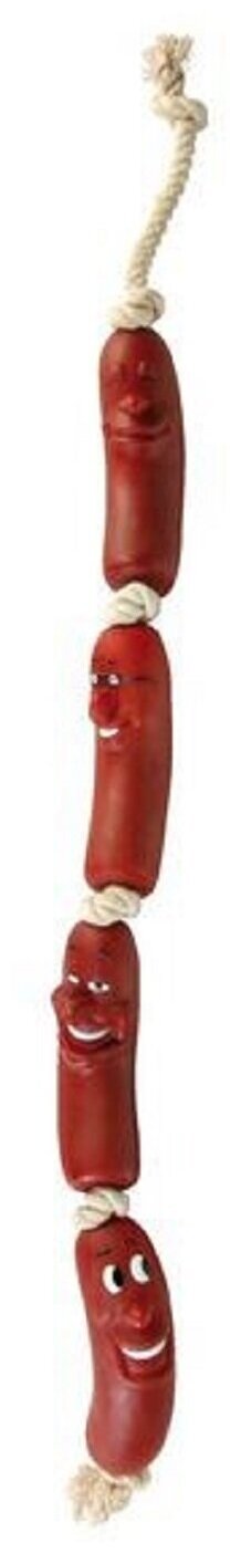 TRIXIE игрушка для собак «Сардельки на веревке» с ручкой (50 см)