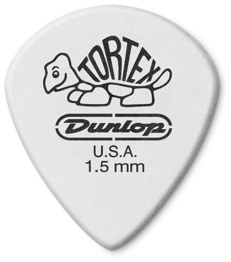 478P1.50 Tortex White Jazz III Медиаторы 12шт, толщина 1,5мм, Dunlop