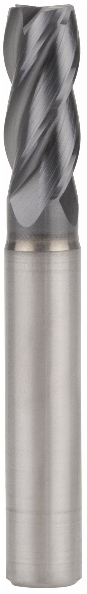 Фреза по металлу концевая NORGAU Industrial твердосплавная, для обработки нержавеющей стали, VHM 8х19х25х60х7,5х8 мм, Z4