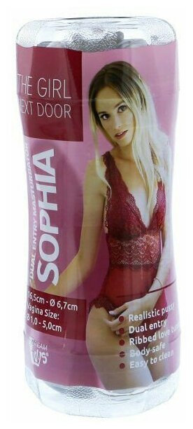Прозрачный двусторонний мастурбатор Sophia - вагина и анус, прозрачный ...