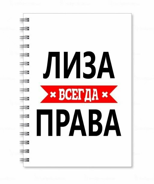 Тетрадь MIGOM принт А5 Лиза всегда права