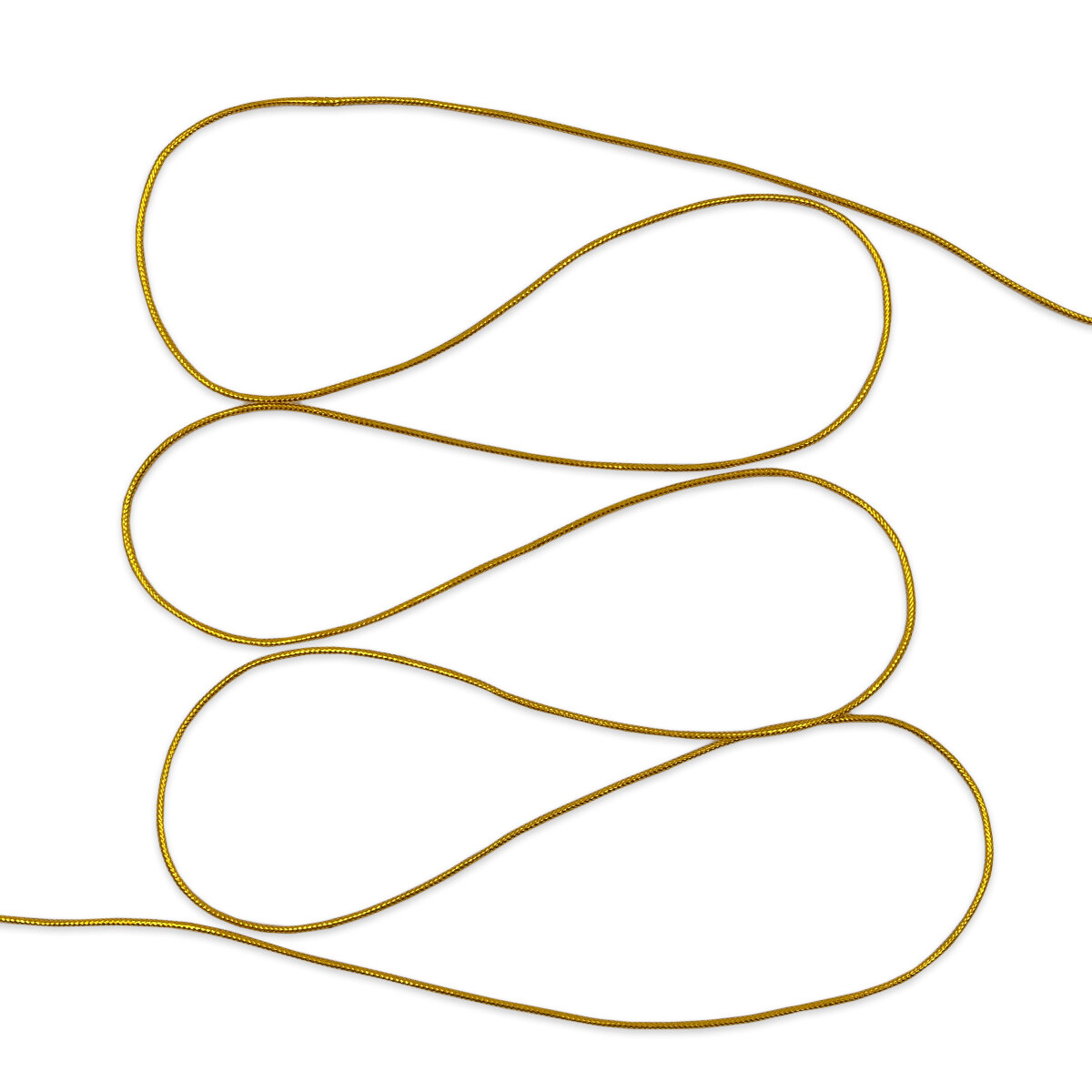 Шнур люрекс 2мм*100м, декоративный для рукоделия, золото, Айрис