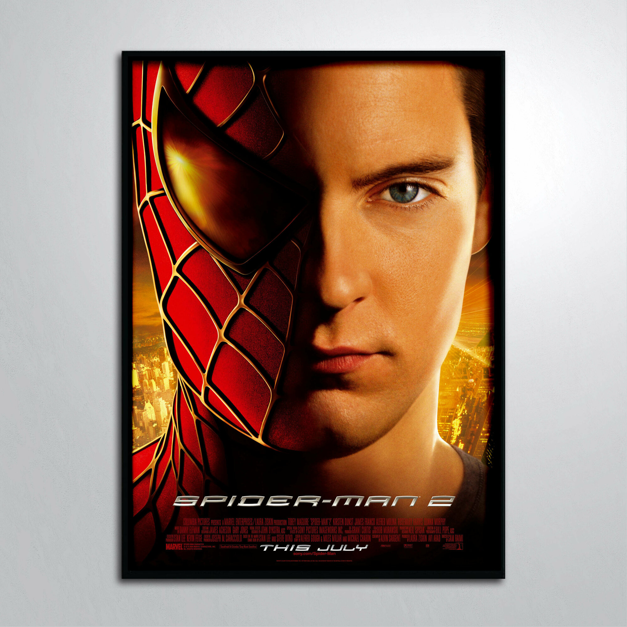 Постер без рамы/Тоби Магуайр Человек Паук 2 Spider Man