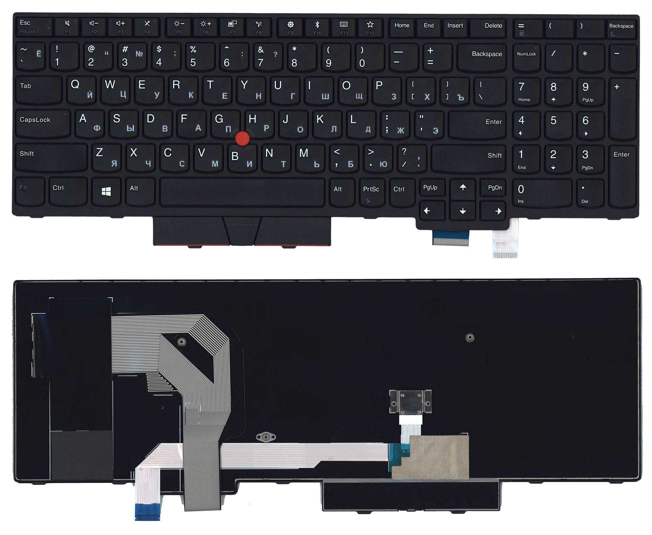 Клавиатура для ноутбука Lenovo ThinkPad T580 черная