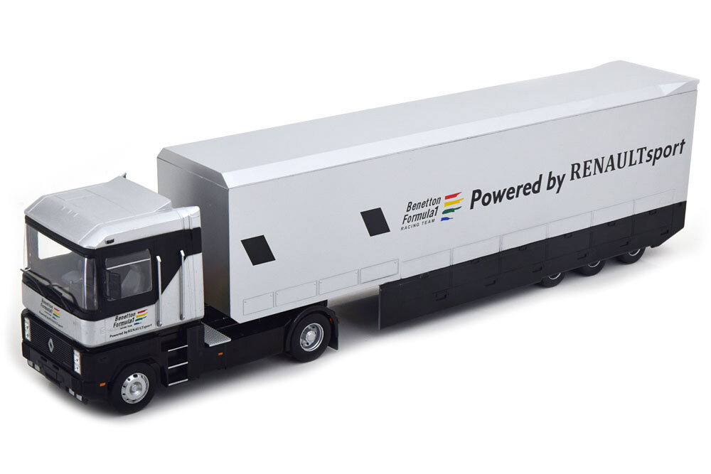 Модель коллекционная IXO Renault TR350 benetton F1 team truck silver / рено бенеттон