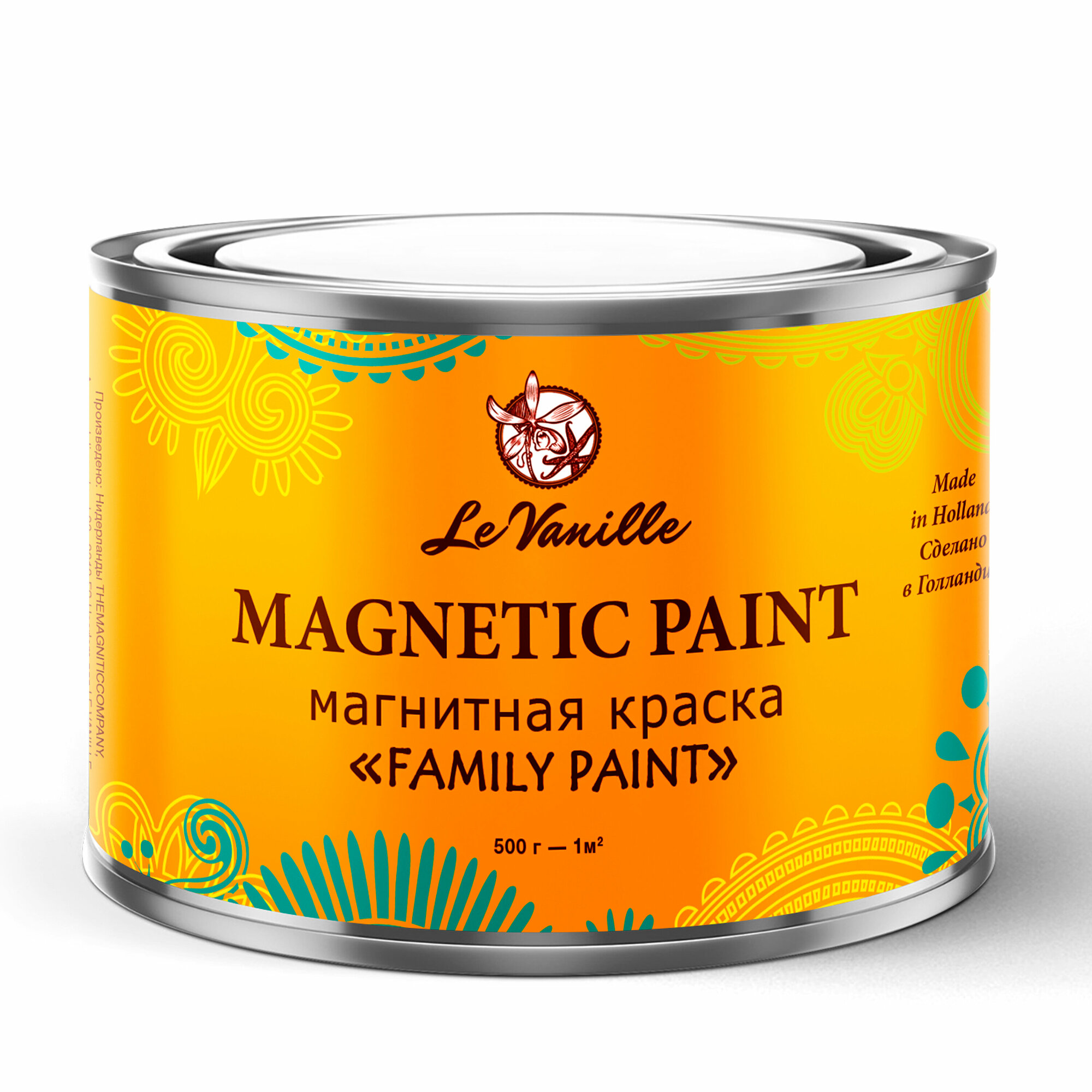 Магнитная краска Levanille FAMILY PAINT, для стен, бетон, 0.5л
