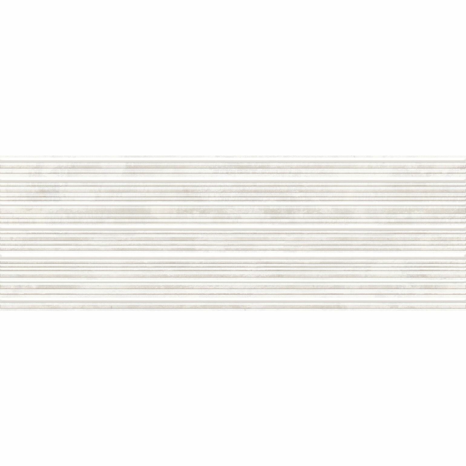 Керамическая плитка Alma Ceramica Roxana 20х60 см рельефная глянцевая бежевый для стен