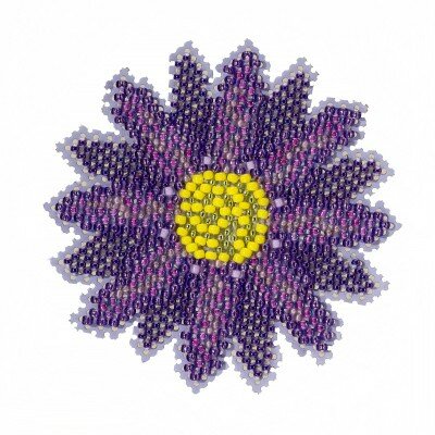 Набор для вышивания Mill Hill #MH212212 Purple Flower (Фиолетовый цветок), Счетный крест, 6.35 x 6.35 см