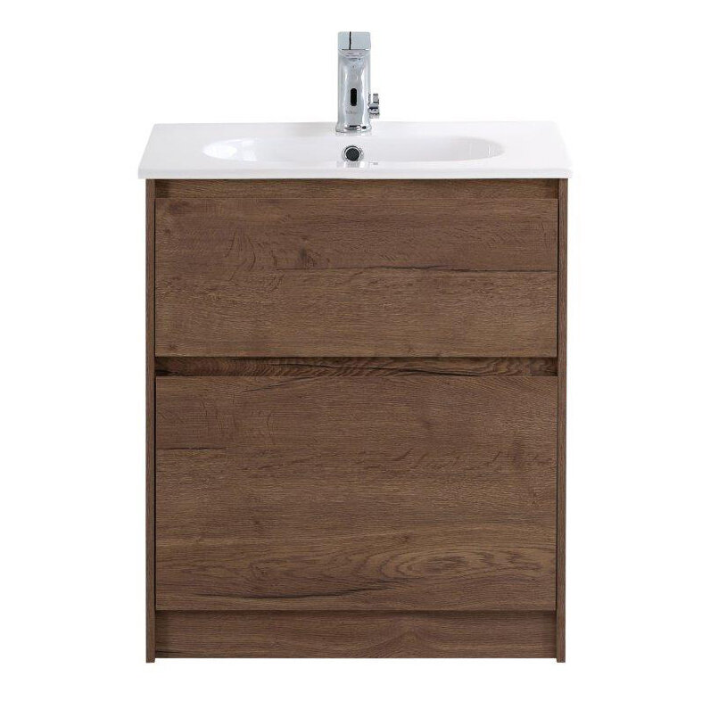 Тумба с раковиной BelBagno Kraft 60 KRAFT-600-2C-PIA-RT Rovere Tabacco