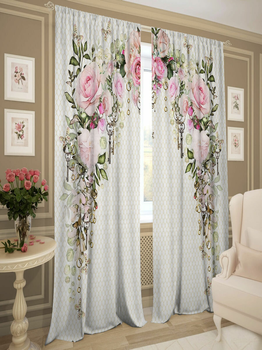 Фотошторы из габардина, 290х260см