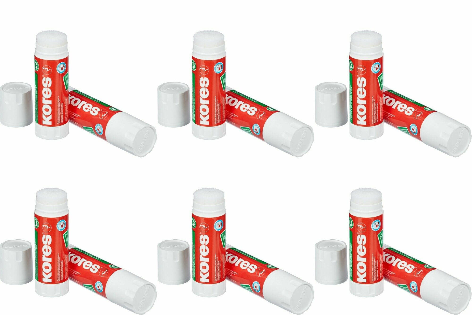 Kores Клей-карандаш, 40 г, 6 шт