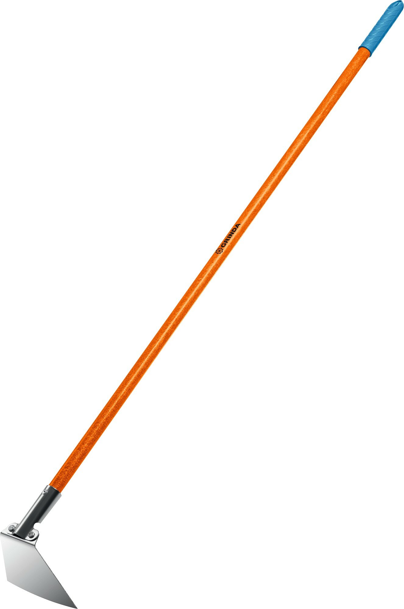 GRINDA PH-180 FIBER, размеры 180х125х1360 мм, нержавеющая сталь, трапециевидный профиль, фиберглассовый черенок, мотыга, PROLine (39592)