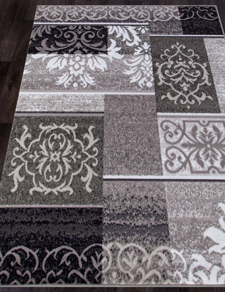 Ковер d216 - GRAY - Прямоугольник - коллекция SILVER (2.5 х 3.5 м)