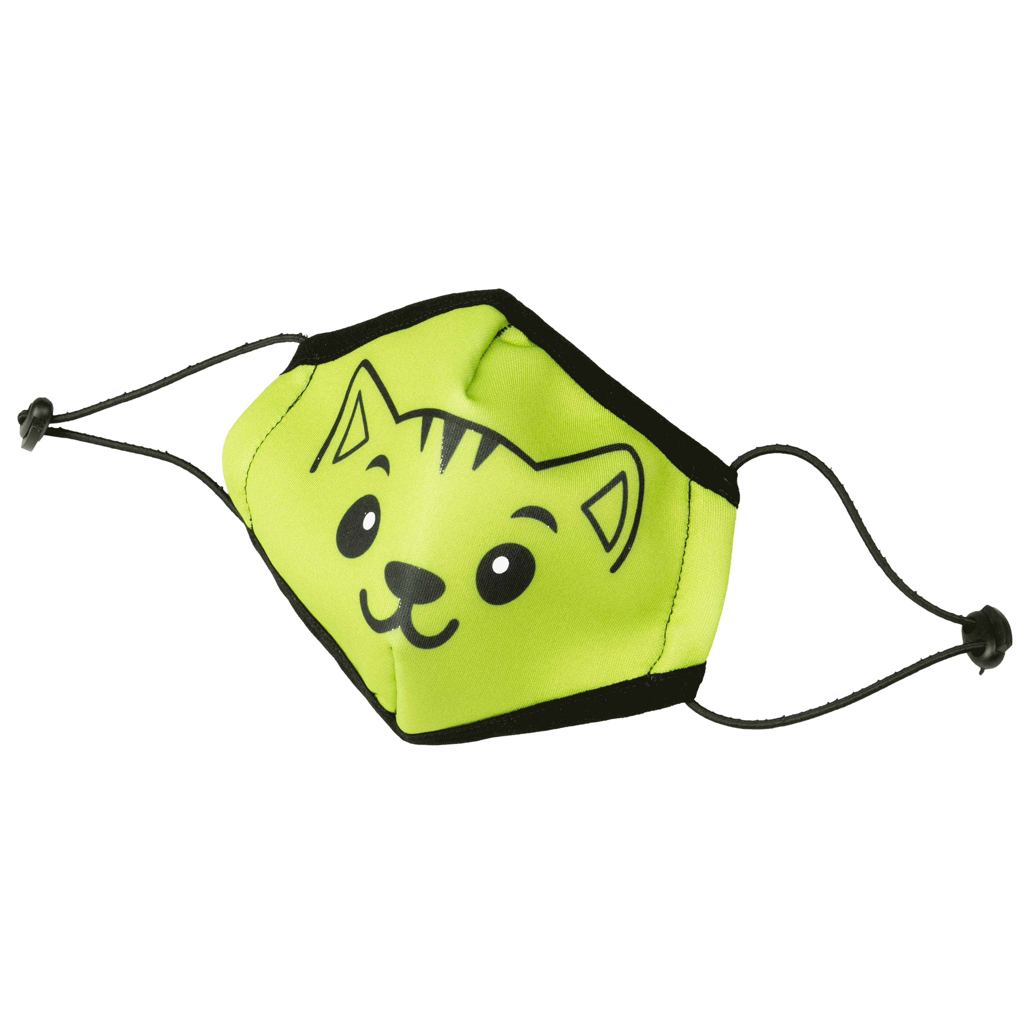 Pl Маска Для Лица Многоразовая Неопреновая Д/Детей Зеленая Котенок №1